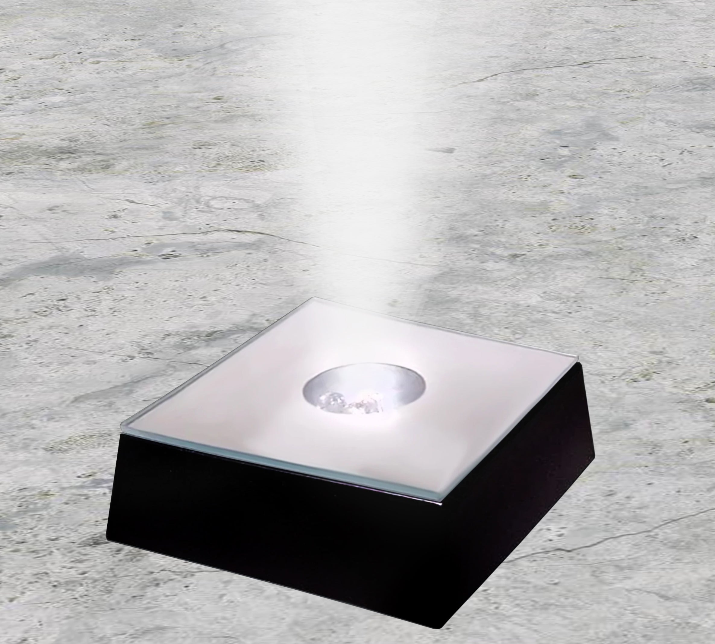 Square LED Light Base | Black Finish | Illuminate Your Crystal Display ...